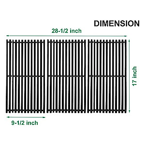 Blackhoso Grill Grates Replacement Parts for Charbroil Tru-Infrared 466242715 463242715 463242716, Cast Iron Infrared Grill Grates for Charbroil 463276016 466242815, Lowes 606682 639322 Gas Grills
