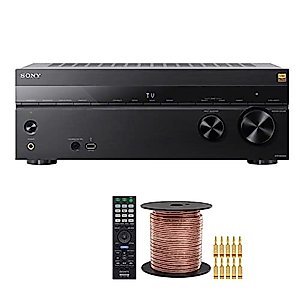Sony STR-AN1000 7.2 Channel 8K Av Receiver with Dolby Atmos, DTS:X Bundle with Speaker Wire Accessory Kit (2 Items)