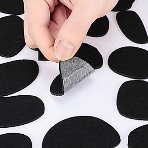 WILLBOND Dalmatian Dog Ear Headband, Bow Tie, Tail Set with 4 Sheets Adhesive Felt Circles Felt Pads for Halloween DIY Projects Costume Party Decorations Supplies