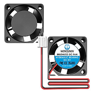 WINSINN DC 20mm Fan 5V 2010 Hydraulic Bearing Brushless Cooling 20mmx10mm 2PIN (Pack of 2Pcs)