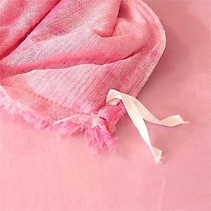 Lotus Karen Plush Shaggy Duvet Cover Set Queen Size Fluffy Velvet Faux Fur Bedding Set 3 Piece Tie Dye Luxury Ultra Soft Fuzzy Comforter Cover with 2 Pillow Shams, Zipper Closure (Tie Dye Pink, Queen)