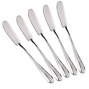 Colorsheng Set of 5 Stainless Steel Butter Knife, Butter applicator, Breakfast Spreads,soft cheeses and jam