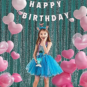 2×8FT-2PCS Hunter Green Sequin Backdrop Curtains Panels, Christmas Green Photography Backdrop Glitter Curtains Fabric Background for Christmas Wedding Party Decor