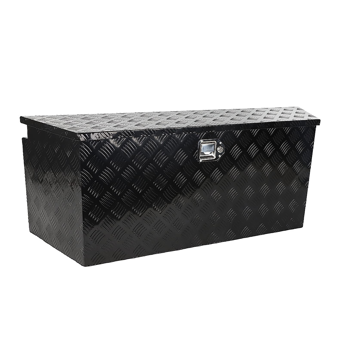 Minseter 49 Inch Aluminum 5 Bar Pickup Truck Trailer Tongue Storage Tool Box Organizer, Waterproof Truck Bed Toolbox with Lock & Keys, Black