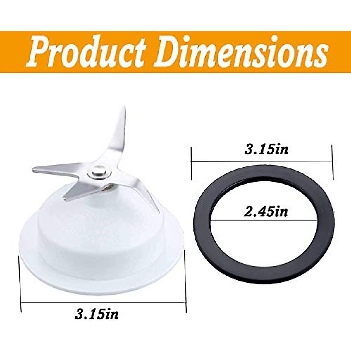 KSBGCB Blender Blade With Rubber Gasket Seal Replacement Part For KitchenAid KSBGCB 9704291