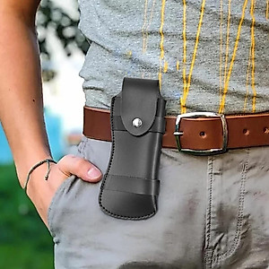 DONGKER 5" Knife Sheath,PU Leather Pocket Knife Pouch for 5" Folding Knife Hunting Camping