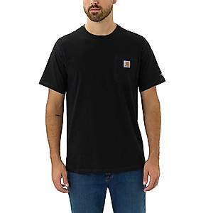Carhartt Men's Force Relaxed Fit Midweight Short-Sleeve Pocket T-Shirt, Black, XX-Large