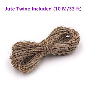 Areedy 200PCS Wood Clothes Pins 2.5cm Sturdy Mini Clothespins Photo Clips with Jute Twine Multi-Function DIY Paper Peg Pin Craft Clips