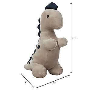 Linzy Plush 10.5'' Titan Baby Soft Plush Dinosaur, Gray Color, Huggable and Cuddly Bedtime Plush Toy, Stuffed Animals Dinosaur for Baby. 10.5'' Standing High.