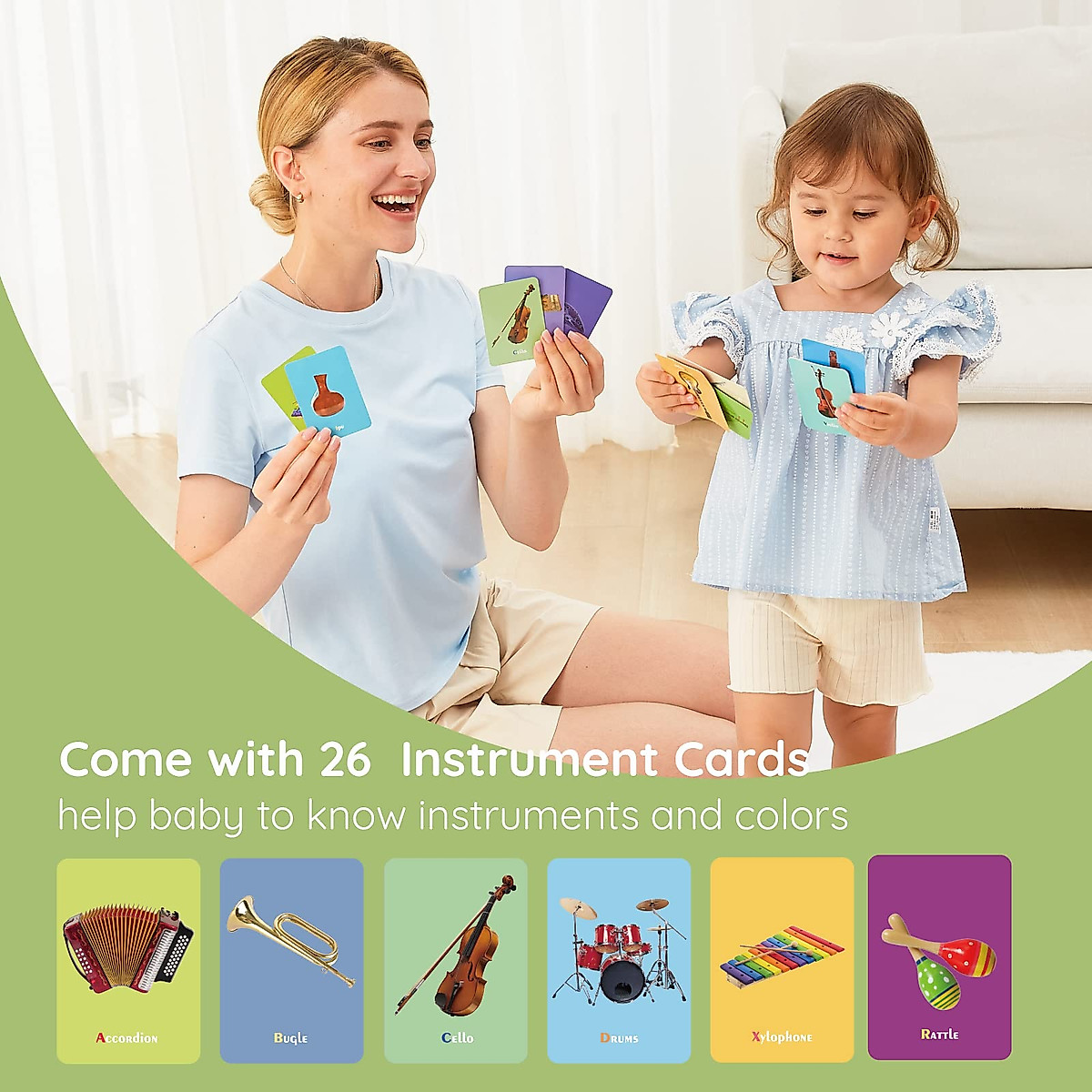 Baby Musical Mats with 25 Music Sounds, Musical Toys Child Floor Piano Keyboard Mat Carpet Animal Blanket Touch Playmat Early Education Toys for Baby Girls Boys Toddlers (1 to 5 Years Old)