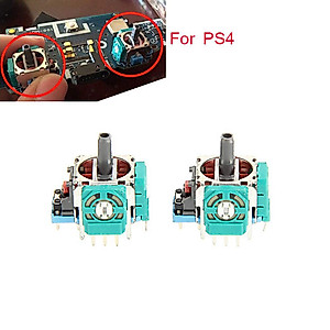Onyehn L1 R1 L2 R2 Trigger Springs Replacement Parts Buttons,3D Analog Joysticks Thumb Sticks Cap Conductive Rubber Screwdriver Kit for PlayStation 4 PS4 Controller(JDS-001)