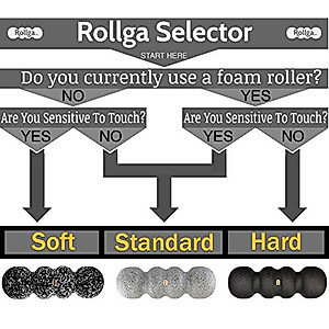 Rollga STANDARD - The BETTER Foam Roller for Flexibility, Muscle Recovery, Back & Neck Massage, & Exercise (Silver)