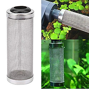 Tnfeeon Aquarium Filter Case, Stainless Steel Mesh Filter Media Cover Filter Net Case Cover Protect Shrimp Fish(L Dia.16mm)