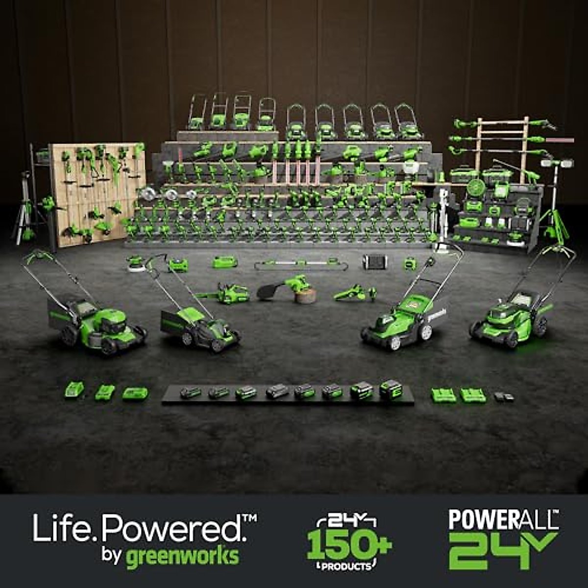 Greenworks 24V Cordless Trim Router, Variable Speed Brushless Motor Compact Palm Router with 2Ah Battery and Charger