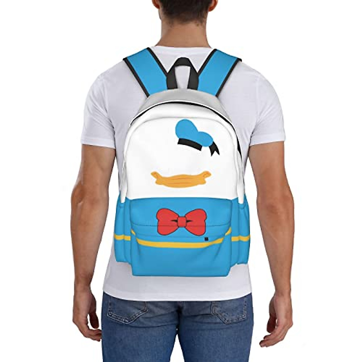 Cartoon Anime Backpack,3d Print Laptop Bag Large Casual Daypack Waterproof Backpacks For Travel Large Capacity Backpack，17 Inch (Blue)