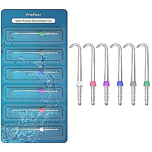 Replacement Tips for Waterpik Water Flosser (6 Implat Denture Tips)