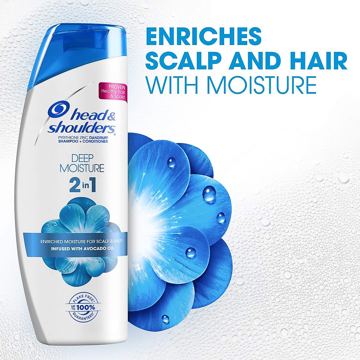 Head & Shoulders Deep Moisture Advanced 2 In 1 Dandruff Shampoo And Conditioner, 6 Count