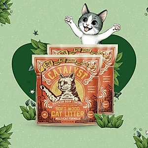 Catalyst Natural Soft Wood Cat Litter (2 Pack, 10lb Bags) - Superior Odor Control, Strong Clumping, Low Dust, and Biodegradable (10lb, Set of 2, Multi Cat)