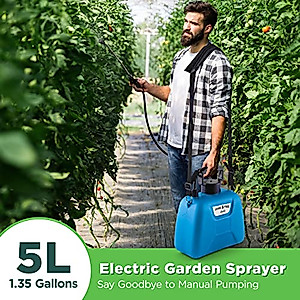 Pine Tree Tools 1.3 Gallon Electric Garden Sprayer - Battery Sprayer, Weed Sprayer, Electric Sprayer, Battery Powered Sprayer, Yard Sprayer, Weed Killer Sprayer with Wand - Sprayers in Lawn and Garden