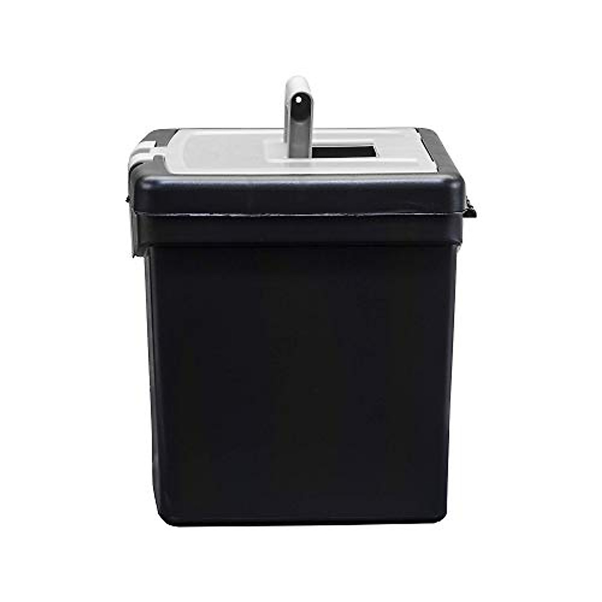 Storex Portable File Storage Box with Translucent Organizer Storage Lid- Plastic Office File Storage Box for Letter Paper and Hanging Folders, Black, Model Number: 61504A01C