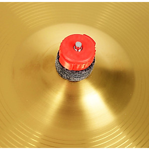 Jiayouy 12pcs Cymbal Hi-Hat Stands Accessory with 40mm Cymbal Washer Cushions Cymbal Sleeves Quick-Set Cymbal Nut (Red)