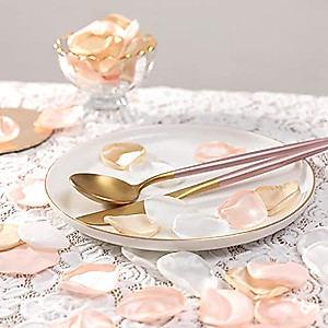 Gazeer 600pcs Rose Petals Silk Artificial Flowers Petals Flower Girl Scatter Petals Fake Scatter Petals for Wedding Table Centerpieces Party Dinner Table Decoration