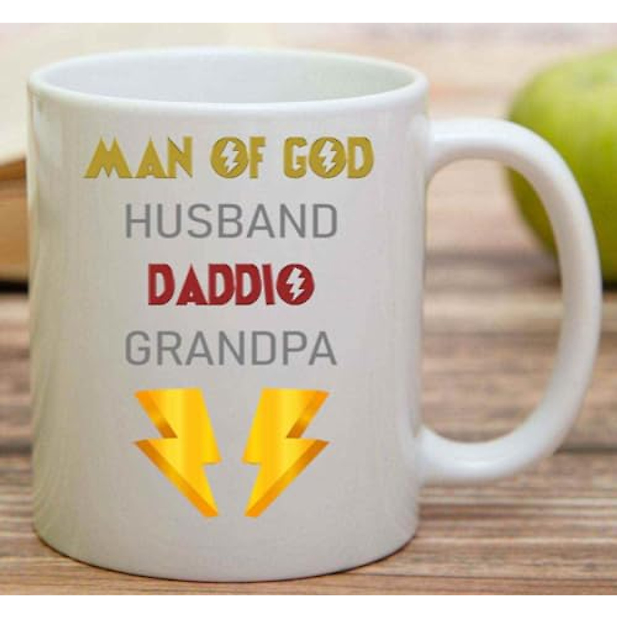 Christian Believers Gift, Ideal Gift for a Grandfather - Man Of God Prayers, Navy Multicolor Unisex Sweat 11 Oz White Ceramic Coffee Mug