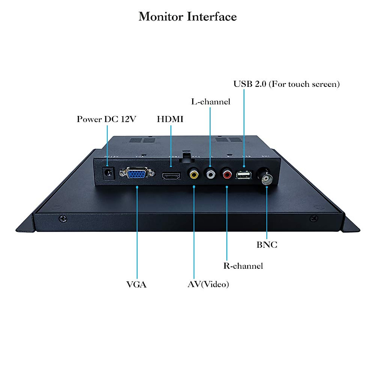iChawk 9.7" 10'' inch Resistive Touch LCD Screen Display PC Monitor with 1024x768 IPS HDMI-in Built-in Speaker Embedded Open Frame Desktop Support Linux Ubuntu Raspbian Debian OS, K097MT-592RL