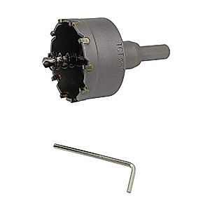 AUTOTOOLHOME 2 inch (50mm) Metal Steel Hole Saw Tooth Carbide Tip TCT Drill Bits Kit for Thick Metal Wood