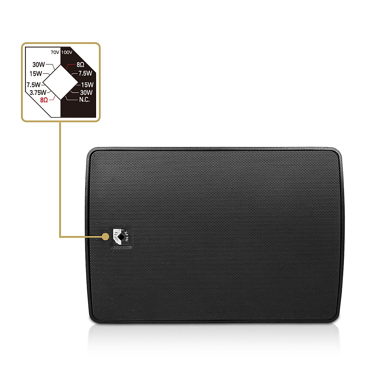 Sound Town Pair of 8" Weather-Resistant Surface-Mount Speaker, Indoor/Outdoor, 70V/100V/8ohm, for Home & Commercial Installation, Black (TARVOS-8B-PAIR)