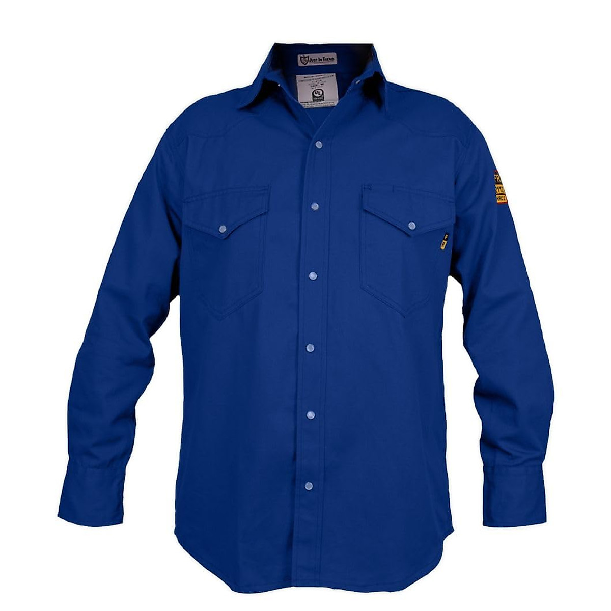 Flame Resistant FR Shirt - 100% C - Light Weight (Large, Royal Blue)