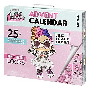 L.O.L. Surprise! Advent Calendar with 25+ Surprises Including a Collectible Doll with Mix and Match Outfits, Shoes, and Accessories - Great Holiday Gift for Kids