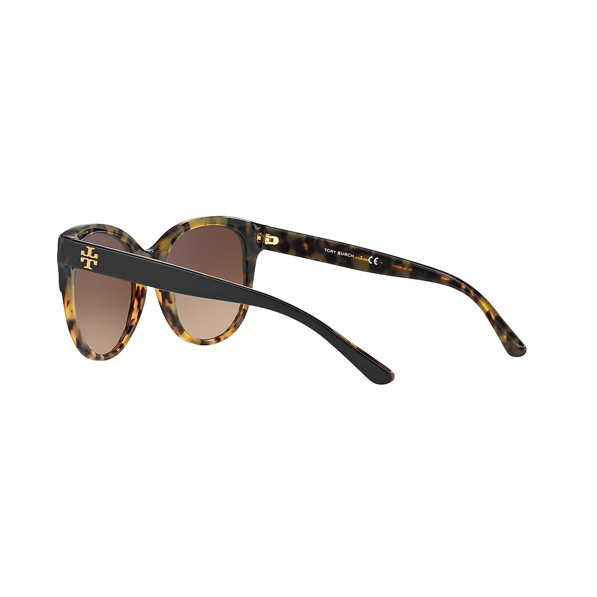 Tory Burch TY7095 Sunglasses 160113-54 - Black/Tortoise Frame, Dark Brown TY7095-160113-54