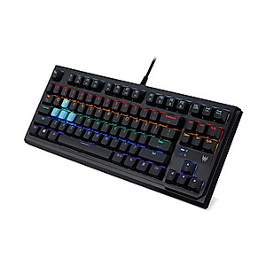 Acer Predator Aethon 301 TKL Gaming Keyboard - Gateron Blue Switches | 6 Zone Backlit LED Color Keys | 7 Level Brightness | 8 Preset Lighting Modes