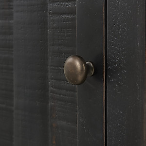 Martin Svensson Home Monterey Chairside Table - Rustic Farmhouse Style with Drawers - Cream White and Brown Top - Bedroom or Living Room Furniture for Storage, Solid Wood, Antique Finish