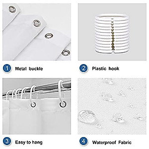 QOQIBU Green Plant Shower Curtain for Bathroom with 12 Hooks,Waterproofing Enhanced Shower Curtains with Eucalyptus Leaf Plant Pattern,Floral Shower Curtain Inspired by Nature for Decoratin-72 x72