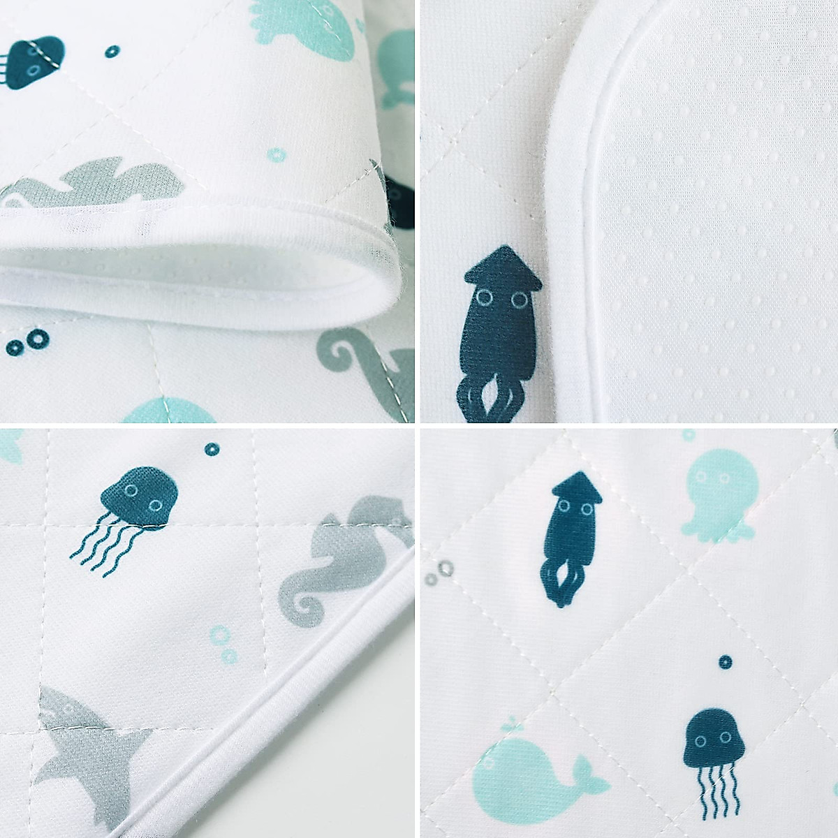 Changing Pad Liner Quilted Waterproof, Baby Changing Pad, Changing Table Pads, Anti Slip & Washable Baby Changing Mat, 27" x 14", 3 Pack