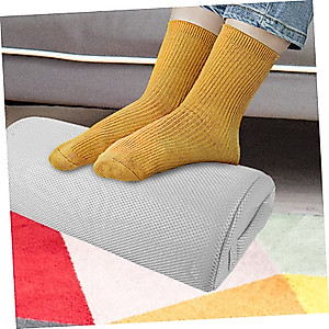 Anneome Ergonomic Leg Pillow Under Knee Pillow for Sleeping on Back Knee Pillow for Leg Support Half Round Leg Pillow Grey Mesh Pillow Cover