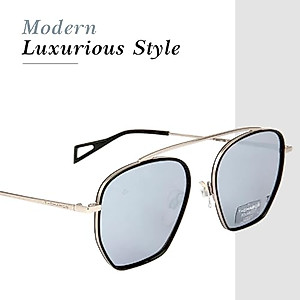 T-Charge – Geometric Polarized Sunglasses – Dark Glasses for Men, Nylon Lenses, Lightweight, Versatile Use, Lens for Sun Protection, Elegant & Sophisticated, Modern Design