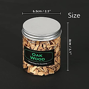 quirzx Wood Chips for Smoking Gun Cocktail Smoker Kit Wood Chips Variety Pack - Apple Cherry Peach Oak Pear Hickory, 8 Oz Each, Great for Smoking Drinks Meat Whisky & Old Fashioned