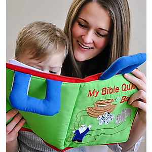 My Bible Quiet Book by My Growing Season | Interactive Fabric Activity Book for Kids | Educational Christian Toy for Toddlers & Preschoolers | Travel-Friendly and Sensory-Rich Soft Book