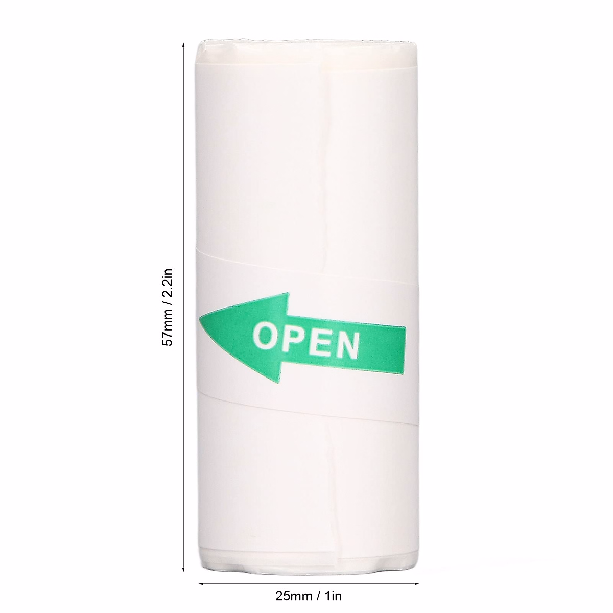 Thermal Printer Paper, 57x25mm Mini Printing Paper Decoration Portable for Label