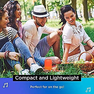 iHome PlayFade Portable Bluetooth Speaker - Water-Resistant Rechargeable Audio Device for Outdoor Events, Pool Party, Beach, Camping (Model iBT400B) Black