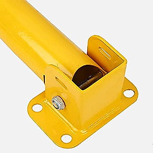 CAIMIAO Car Parking Space Lock Bollard U Shape Foldable Driveway Bollard Post Pole Garage Security Posts Upper Lock with Reflective Tape (Color : Black, Size : 33x80cm)