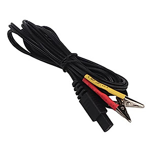 Kadimendium Clip Electrode Test Cord, TENS Electrode Wire Black Potable Size 5pcs for Digital Therapeutic Machine for Slimming Massager