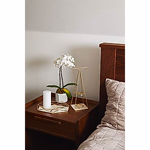 Umbra Prisma Jewelry Stand and Necklace Holder, Matte Brass