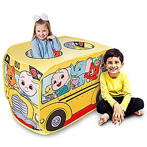 Sunny Days Entertainment Musical Yellow School Bus Pop Up Tent - CoComelon