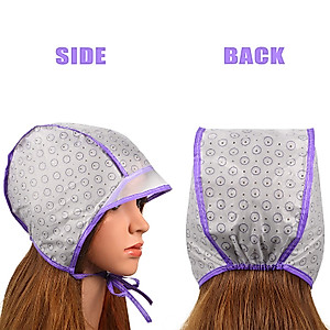 6 Pieces Hair Cap Highlighting Frosting Cap Highlight for Dye Color with Plastic Hooks Hair Coloring Salon Hairdressing Tool Kit Supplies(Purple)