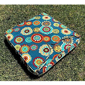 BELLRINO Outdoor Waterproof Patio Cushion Covers 24" X 22" X 4" Set of 4 Replacement Slipcovers Decorative Cushion Cover for Chair Seat Garden Bench Porch Couch P003-24X22X4-4PC Cover ONLY