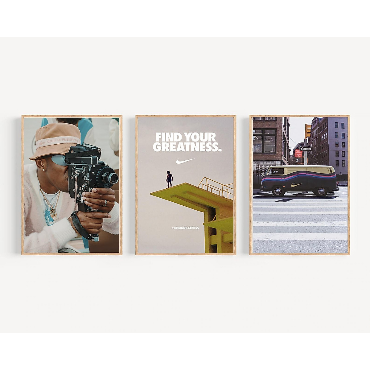 Retro Art Prints - (11" x 14") Ready to Frame Set of 4 Eye Catching Poster Prints - Home Decor/Bedroom/Kitchen/Dorm - By Printer's Row & Co.